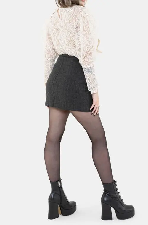 DISTURBIA Sequin Embellished Mini Skirt