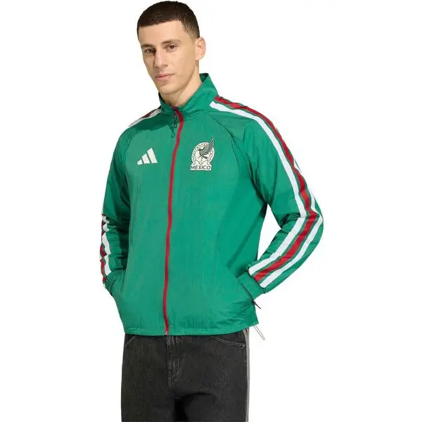 Adidas Mexico National Team 2026 Home Full-zip Game Day Anthem Jacket - Green