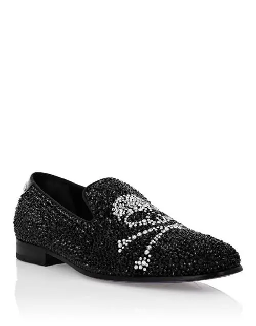 Philipp Plein Moccasin Skull&amp;bones Rhinestone