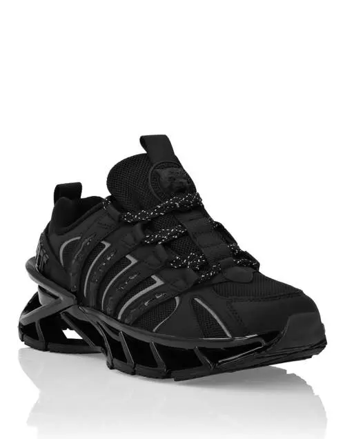 PLEIN SPORT Runner Hi-tech Sneakers - Black/black