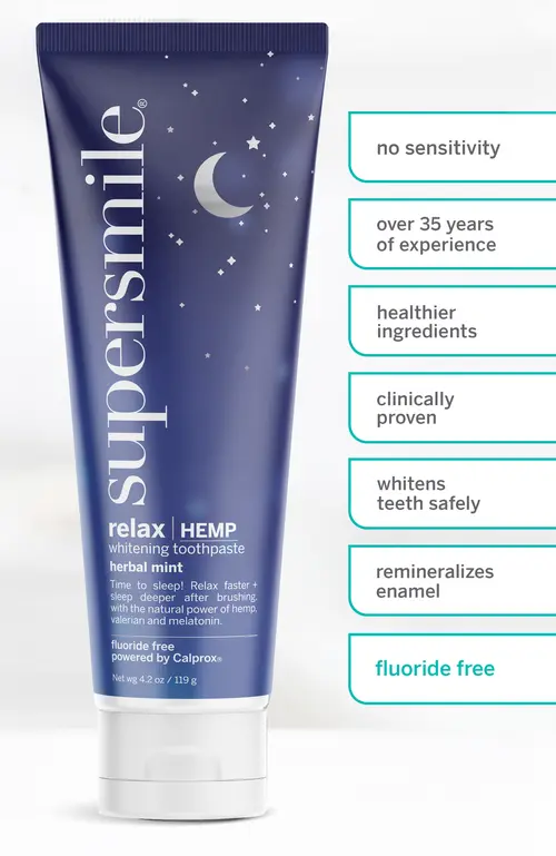 SUPERSMILE Whitening Toothpaste Relax 4.2 Oz With Accelerator 0.5 Oz