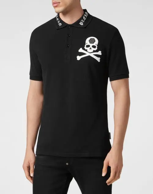 Philipp Plein Polo Shirt Ss Skull&amp;bones - Black