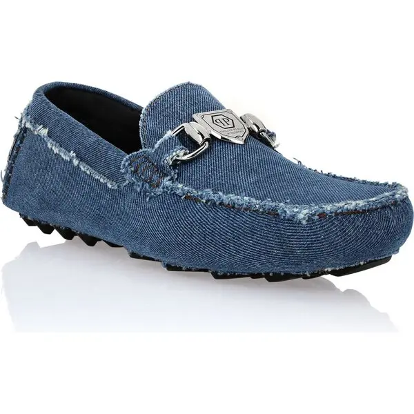 Philipp Plein Driver Denim Moccasins