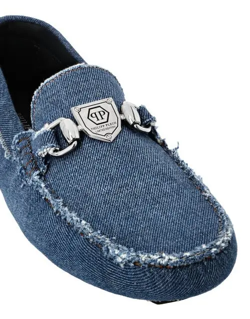 Philipp Plein Driver Denim Moccasins