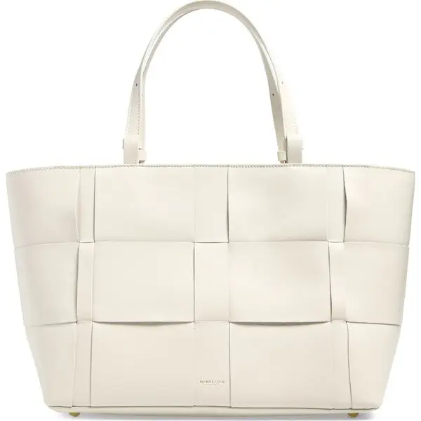DEMELLIER The Florence Woven Leather Tote - Chalk