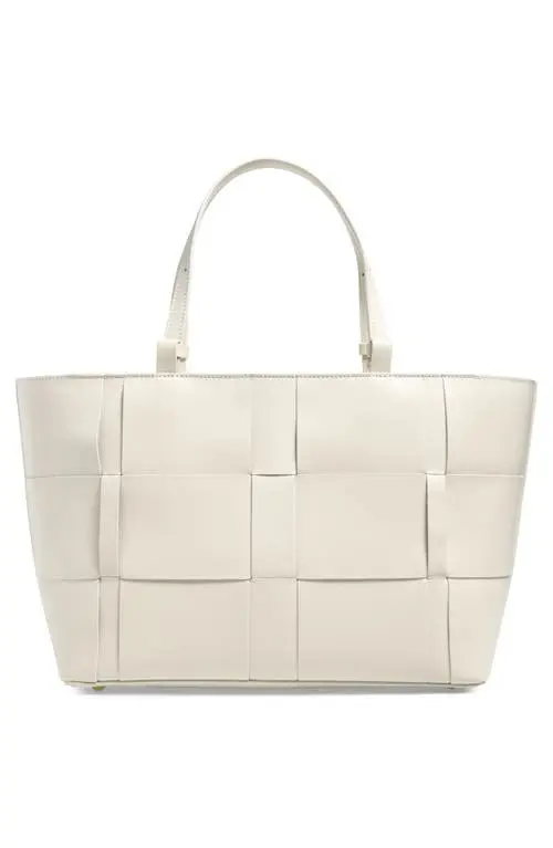 DEMELLIER The Florence Woven Leather Tote - Chalk
