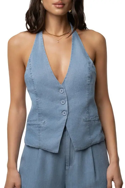 JLUXLABEL Downtown Vest Top - Chambray