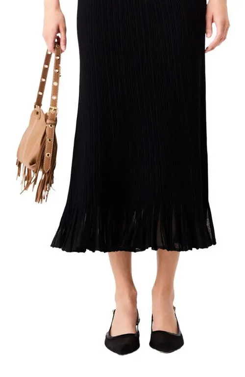Maje Leather And Mesh Slingbacks