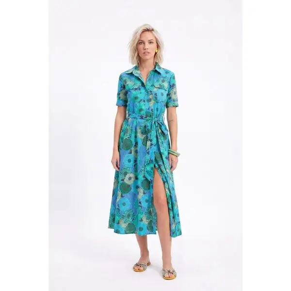 RO'S GARDEN Crispy Cotton Sutton Maxi Dress