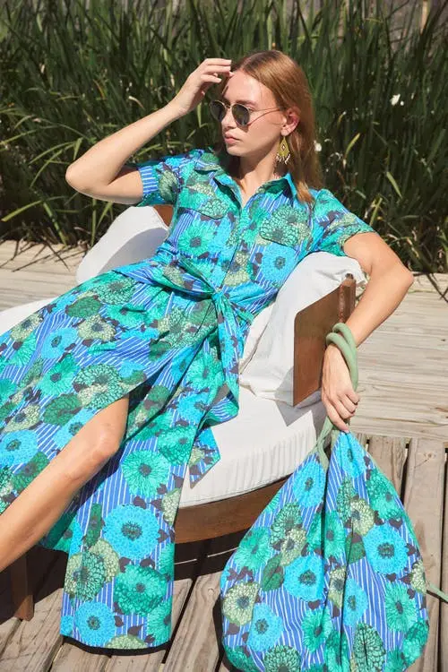 RO'S GARDEN Crispy Cotton Sutton Maxi Dress
