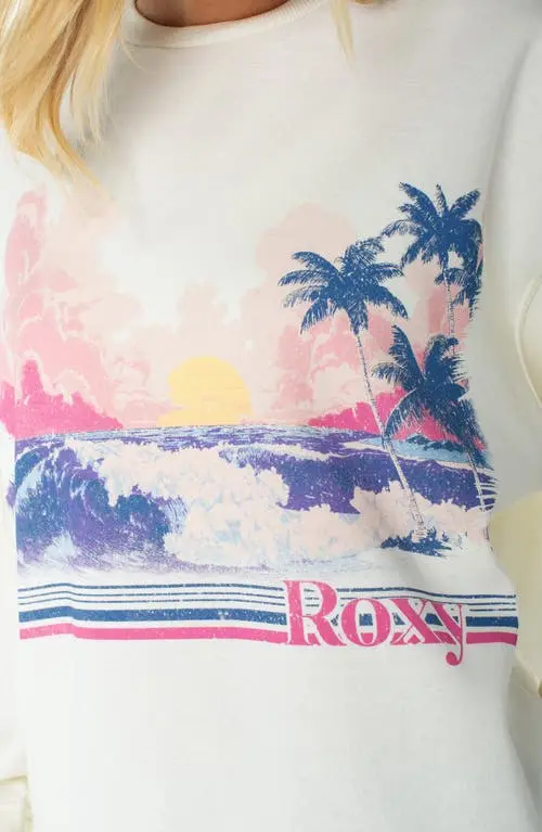 Roxy Morning Stroll Oversize Logo Graphic Sweatshirt