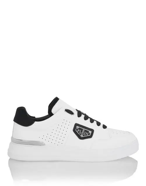 Philipp Plein Low-top Performance Sneakers With Logo Detailing - White/black