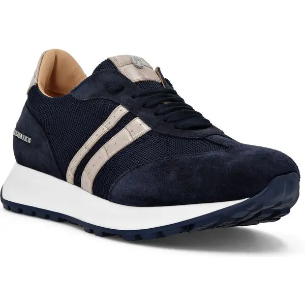 BILLIONAIRE Runner Mix Logo Sneakers - Darkblue