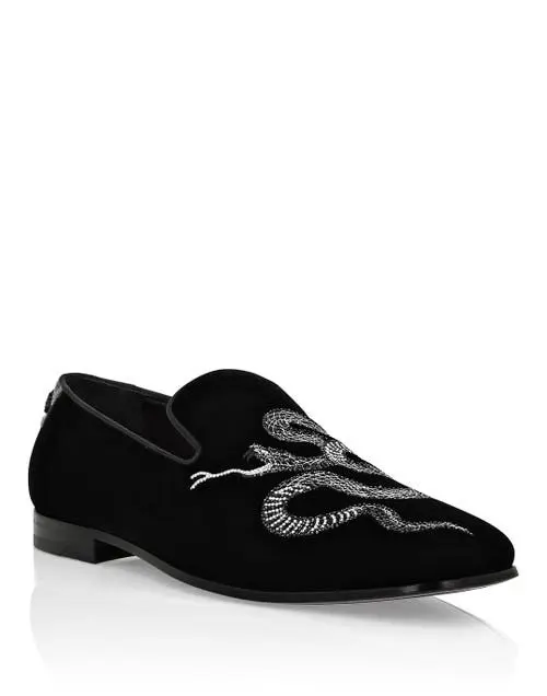 Philipp Plein Loafers Snake - Black