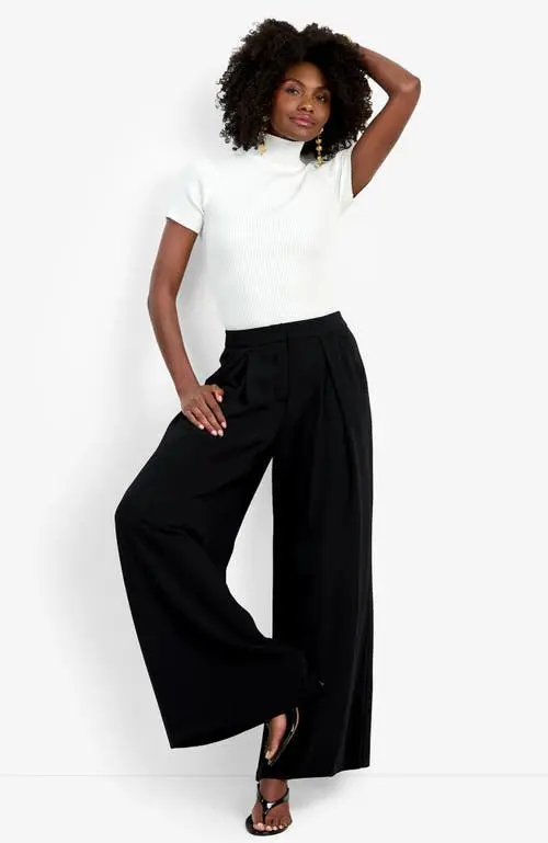 Trina Turk Armeni Mock Neck Top - Whitewash