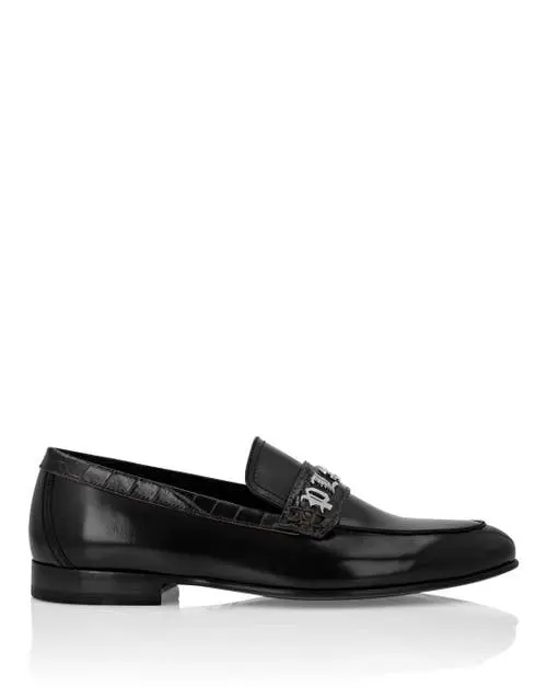 Philipp Plein Croco Printed Leather Loafers