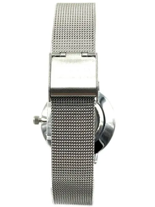 PEUGEOT Sleek Stainless Steel Mesh Watch- 30mm - Blue