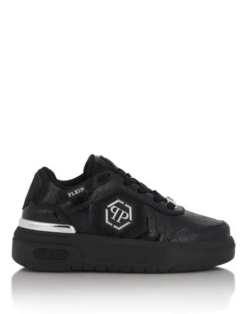 Philipp Plein Low-top Sneakers Sk8r Plein Cocco - Black/black
