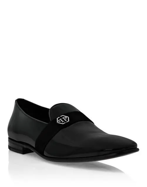 Philipp Plein Patent Leather Loafers Hexagon
