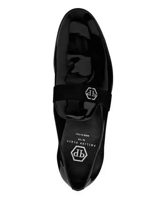Philipp Plein Patent Leather Loafers Hexagon