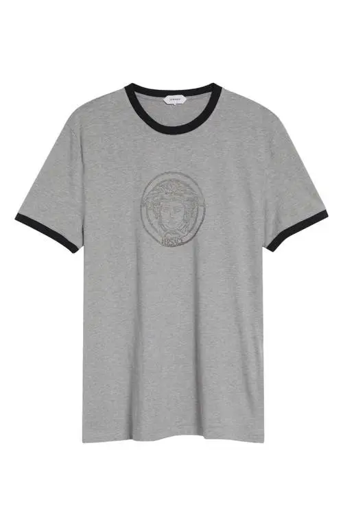 Versace Medusa Logo Ringer Graphic T-shirt