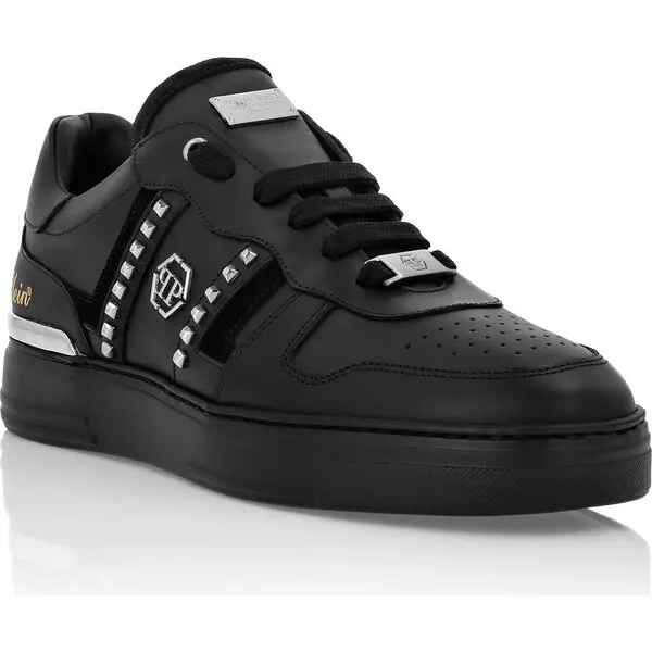 Philipp Plein Studded Low-top Sneakers - Black/black