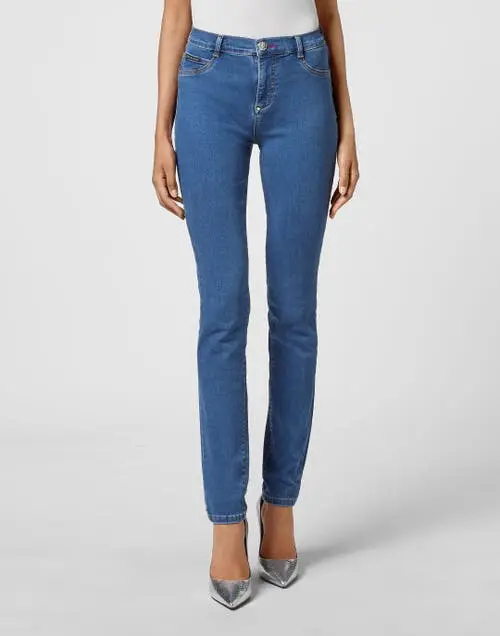 Philipp Plein Denim High Waist Jegging - Quietmedium