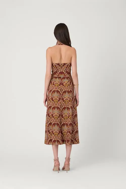 Shoshanna Balinese Palm Print Lainey Dress
