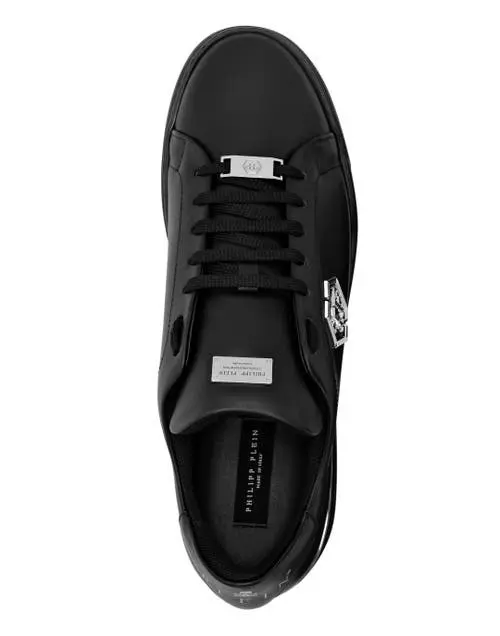 Philipp Plein Leather Lo-top Sneaker Hexagon - Black/black