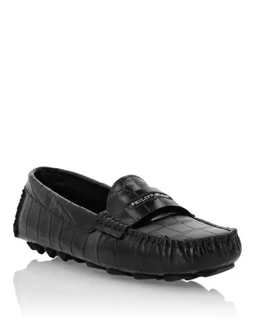 Philipp Plein Moccasins Driver Cocco - Black