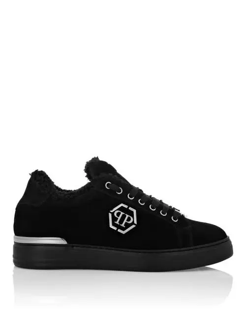 Philipp Plein Suede Fur Low Top Sneakers Carson