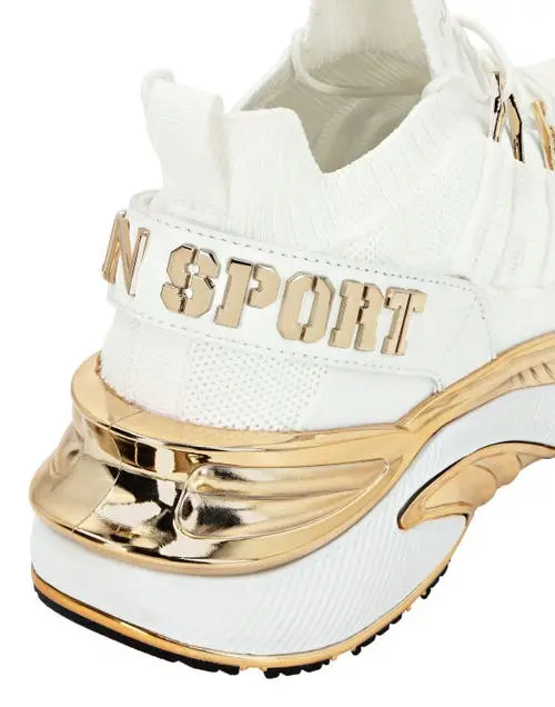 PLEIN SPORT Runner Chrome Surfer - White/orangefluo