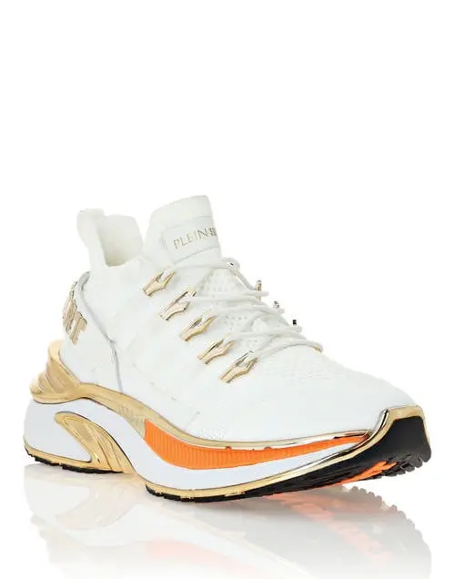 PLEIN SPORT Runner Chrome Surfer - White/orangefluo