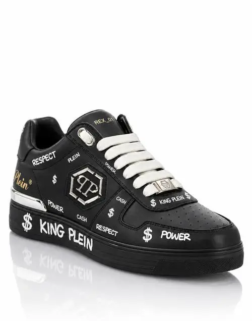 Philipp Plein T-rex 01 Graffiti Low-top Sneakers - Black/black