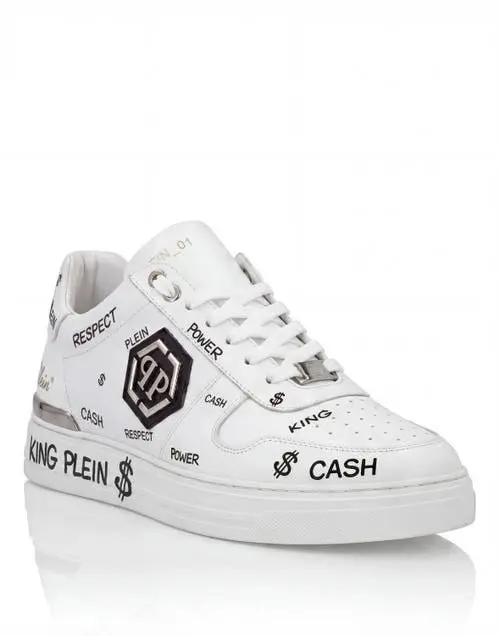 Philipp Plein T-rex 01 Graffiti Low-top Sneakers - White