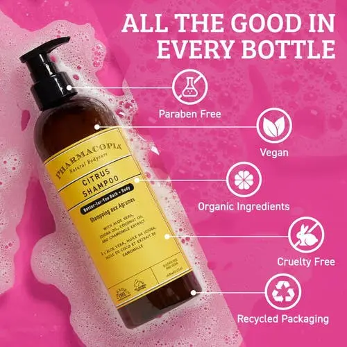PHARMACOPIA NATURAL BODYCARE Citrus Shampoo And Conditioner Bundleenergizing Aromatherapy