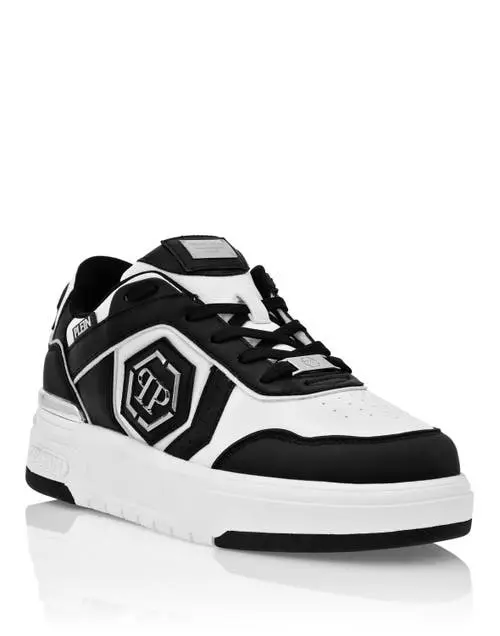 Philipp Plein Lo-top Sneakers Predator Mix Material - White/black