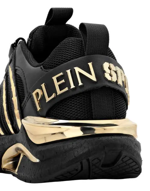 PLEIN SPORT Gladiator Low Top Sneakers - Black/lightgold