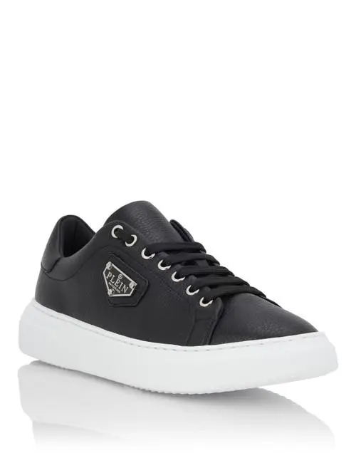 Philipp Plein Leather Lo-top Sneakers - Black