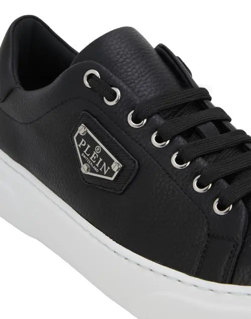 Philipp Plein Leather Lo-top Sneakers - Black