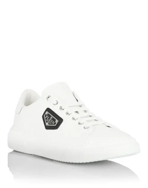 Philipp Plein Leather Lo-top Sneakers - White
