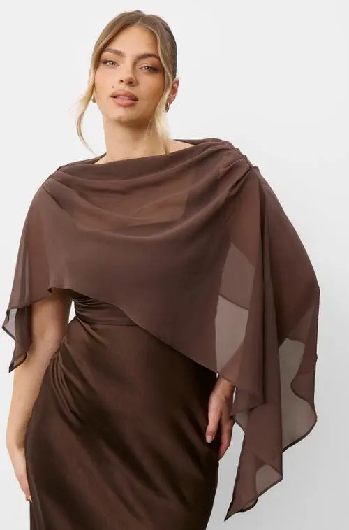 SIX STORIES Square Neck Satin Bridesmaid Dress