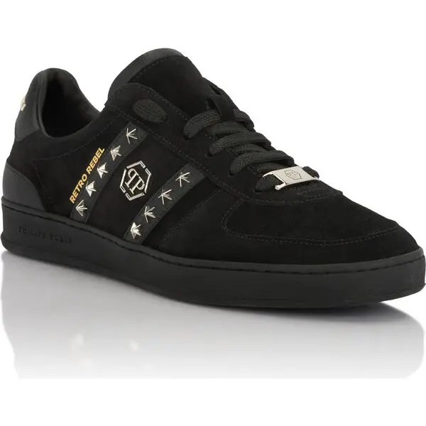 Philipp Plein Low-top Sneakers Retro Rebel Leather - Black/black