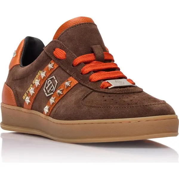 Philipp Plein Low-top Sneakers Retro Rebel Leather - Brown
