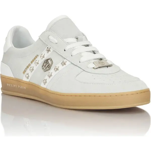 Philipp Plein Low-top Sneakers Retro Rebel Leather - White