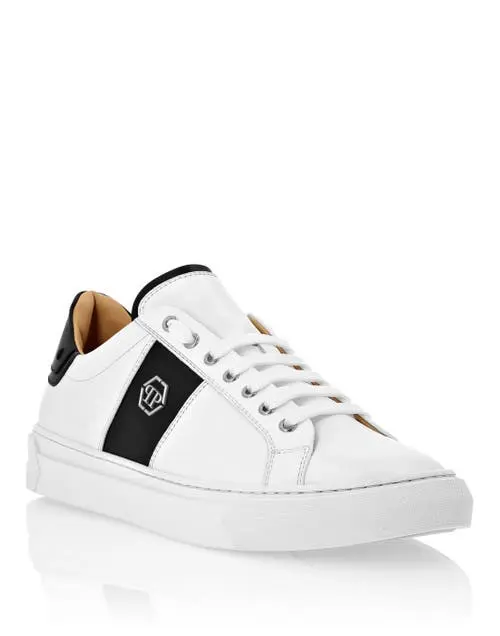 Philipp Plein Leather Lo-top Sneakers Hexagon Performace