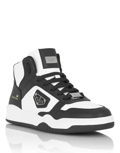 Philipp Plein Mid-top Sneakers - White/black