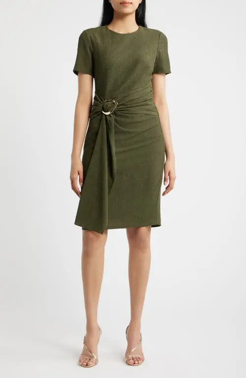 Vince Camuto Side Tie Textured Knit Dress