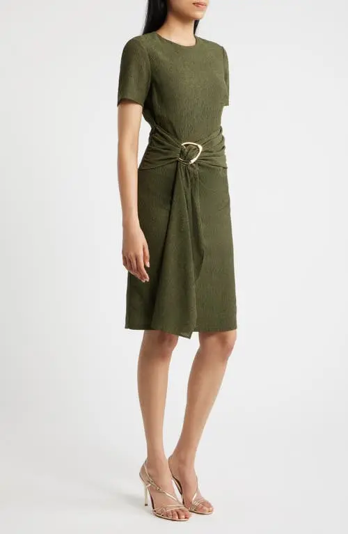 Vince Camuto Side Tie Textured Knit Dress