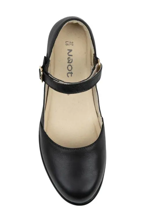 Naot Aniham Ankle Strap Flat - Black Leather
